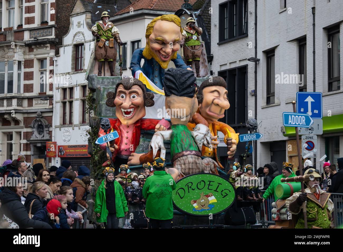AALST, BELGIUM, 11 FEBRUARY 2024: Carnival Group Droeig and float ...