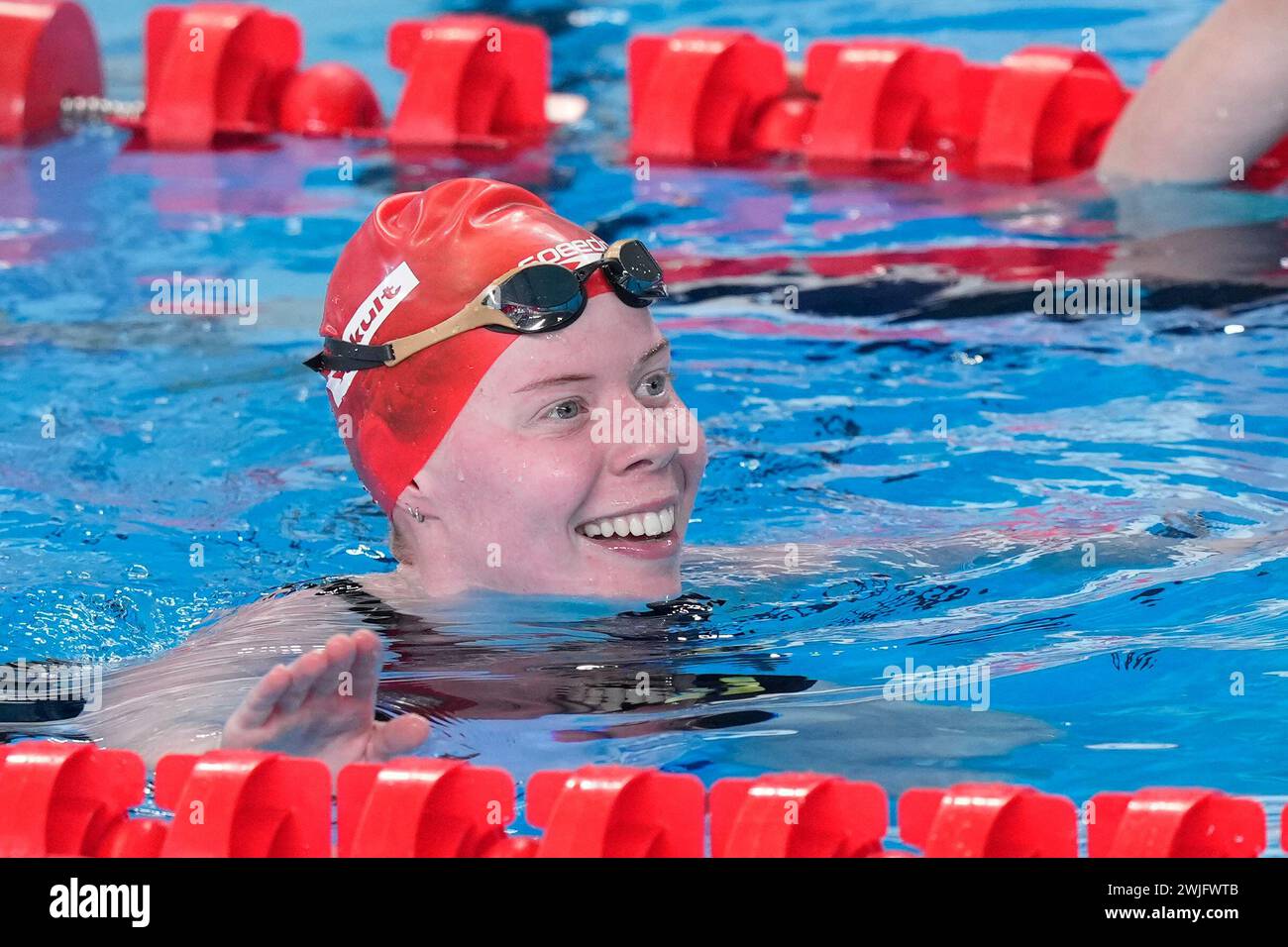 Laura Stephens of Britain reacts after competing in the women's 200 ...