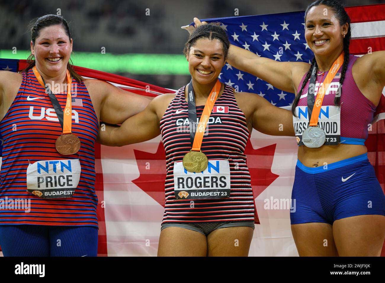 Janee' KASSANAVOID,DeAnna PRICE and Camryn ROGERS celebrating his medal ...