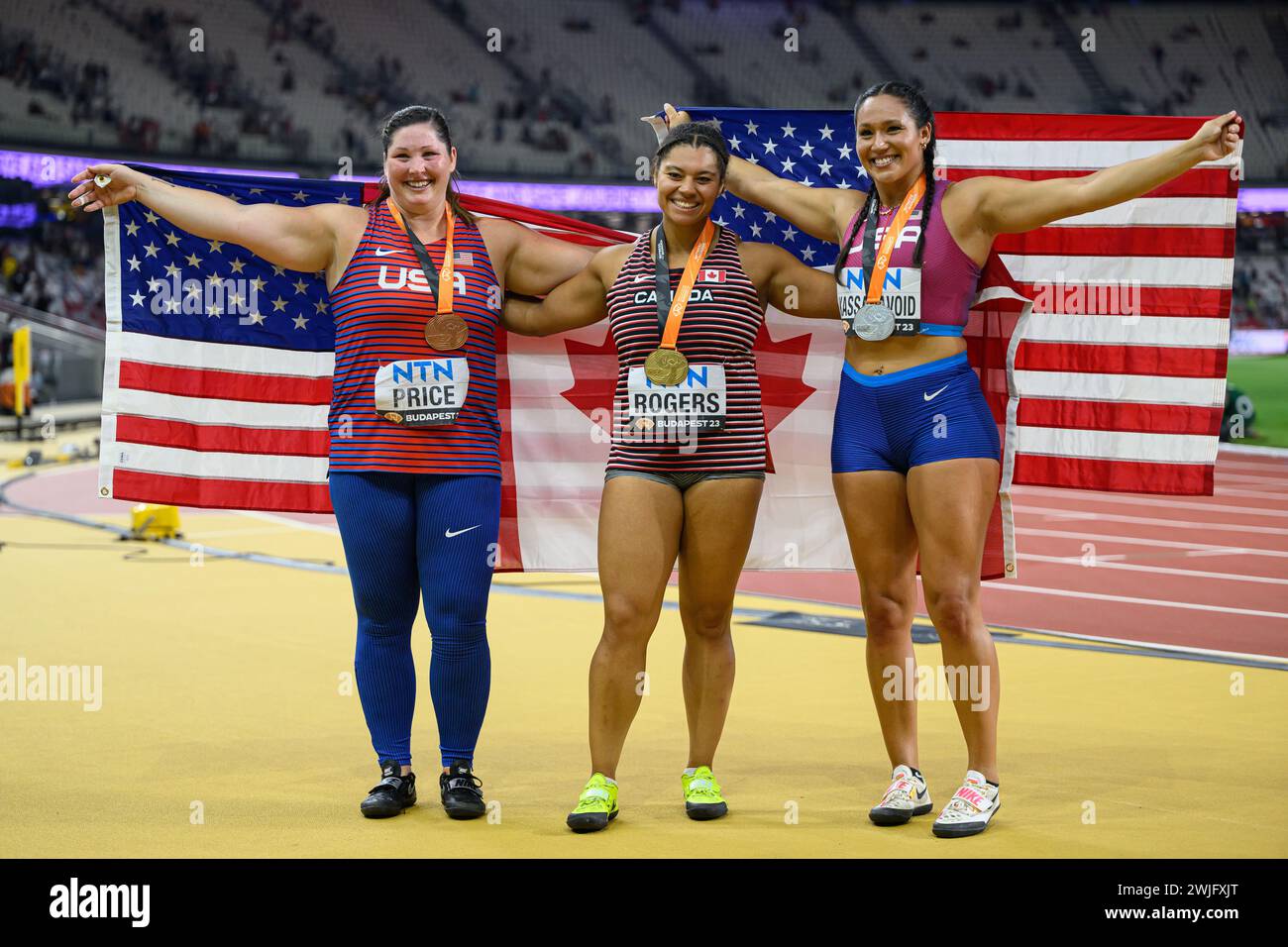 Janee' KASSANAVOID,DeAnna PRICE and Camryn ROGERS celebrating his medal ...