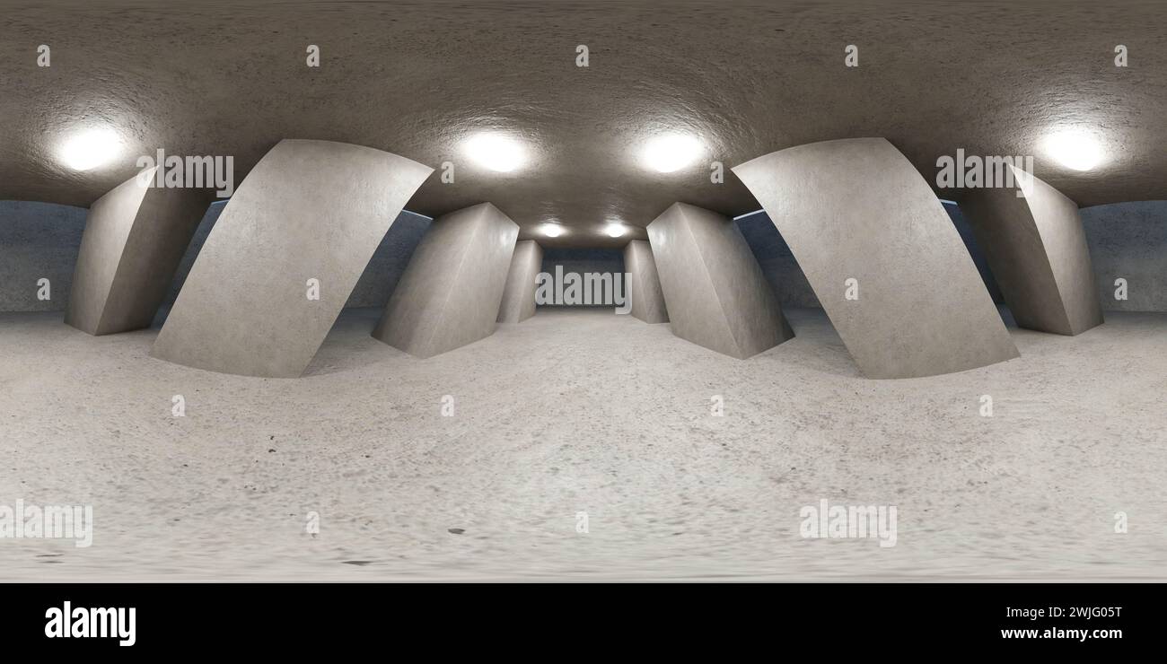 Illuminated Ceiling of a Building 360 panorama vr environment map Stock ...