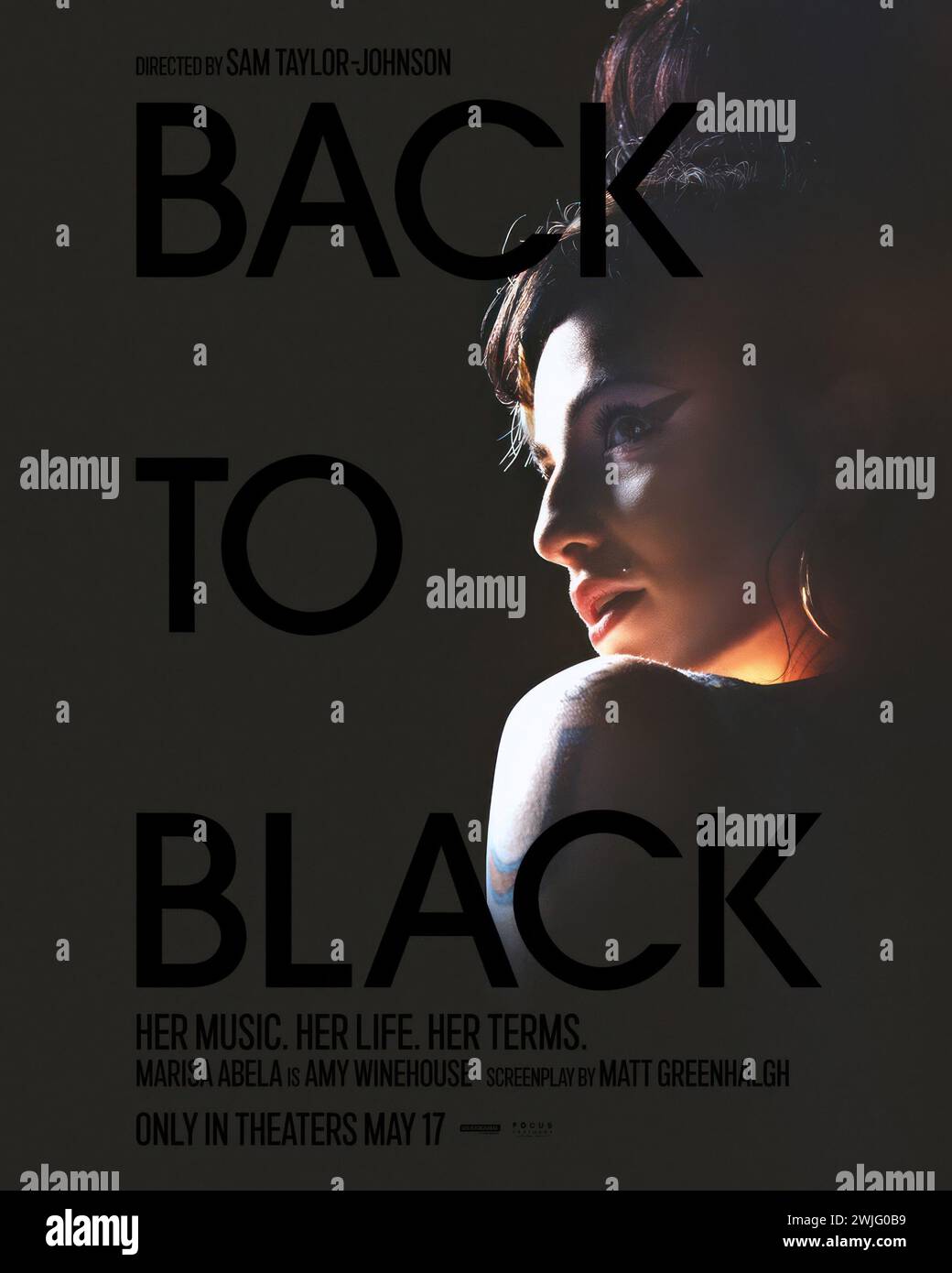 BACK TO BLACK, British poster, Marisa Abela as Amy Winehouse, 2024 ...
