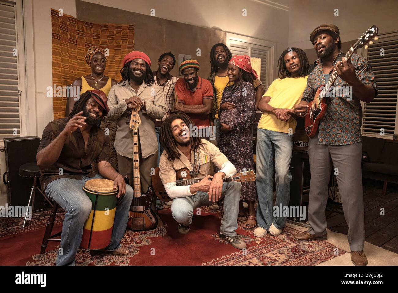 BOB MARLEY: ONE LOVE, from left: Stefan Wade, Lashana Lynch as Rita ...