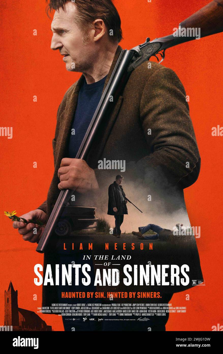 IN THE LAND OF SAINTS AND SINNERS, US poster, Liam Neeson, 2023. p© Samuel Goldwyn Films ...