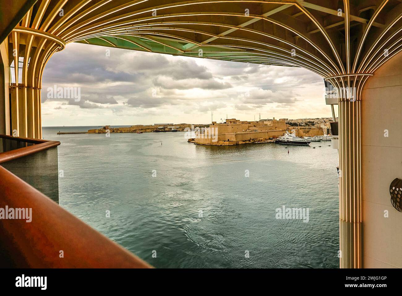 Italy, Palermo - November 29, 2023: Panoramic view of port of Palermo ...