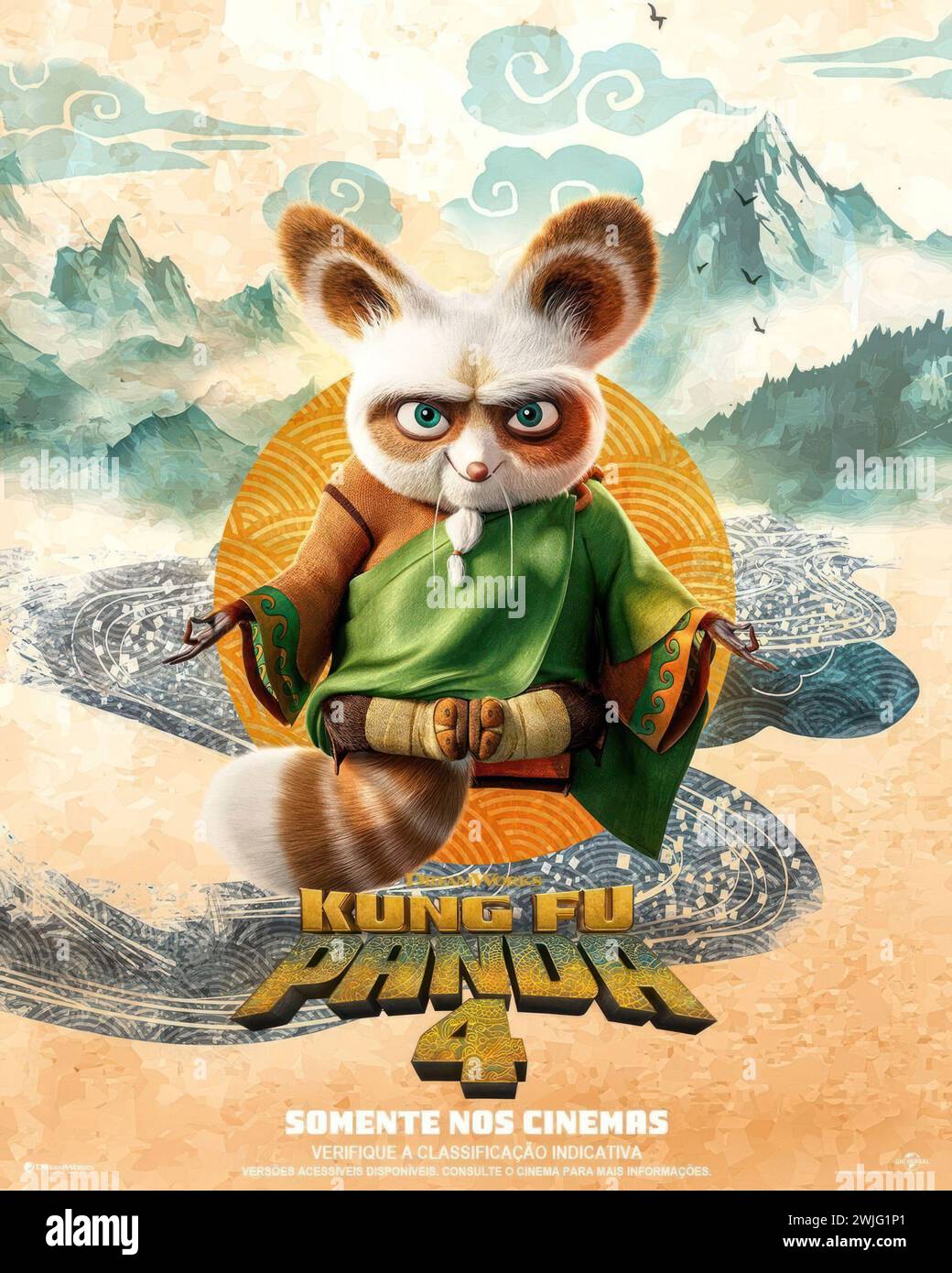 KUNG FU PANDA 4, Portuguese poster, Shifu (voice: Dustin Hoffman), 2024 ...