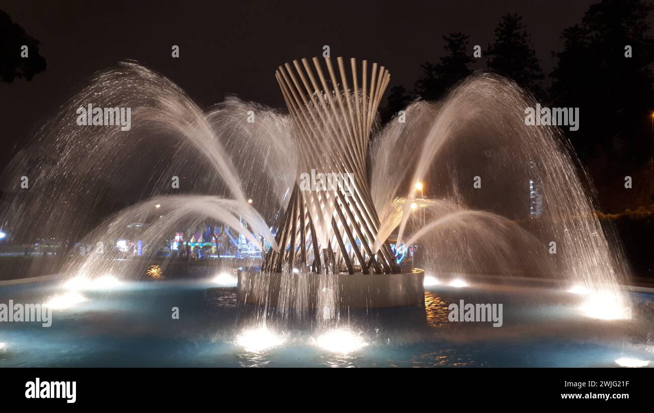 Fountain at the Magic Water Circuit in Lima Stock Photo - Alamy