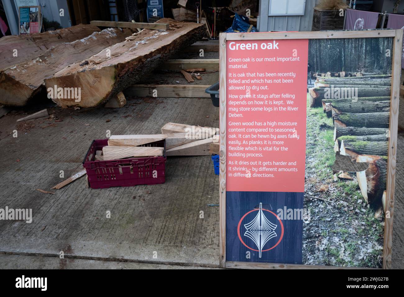 Sutton Hoo burial ship replica build Woodbridge Suffolk UK Stock Photo ...