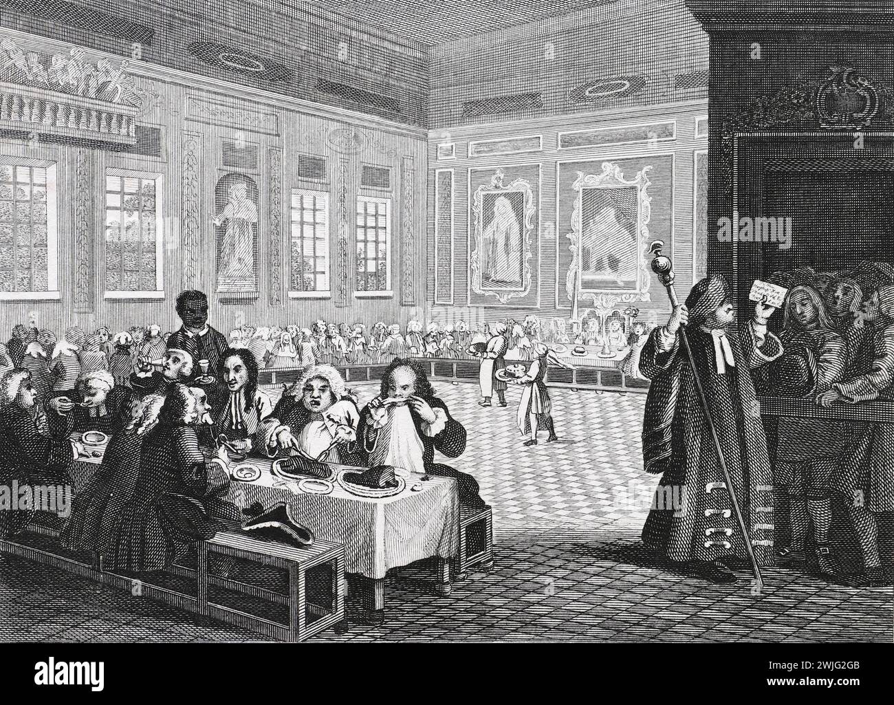 Black and White Illustration: "The Industrious 'Prentice Grown Rich ...