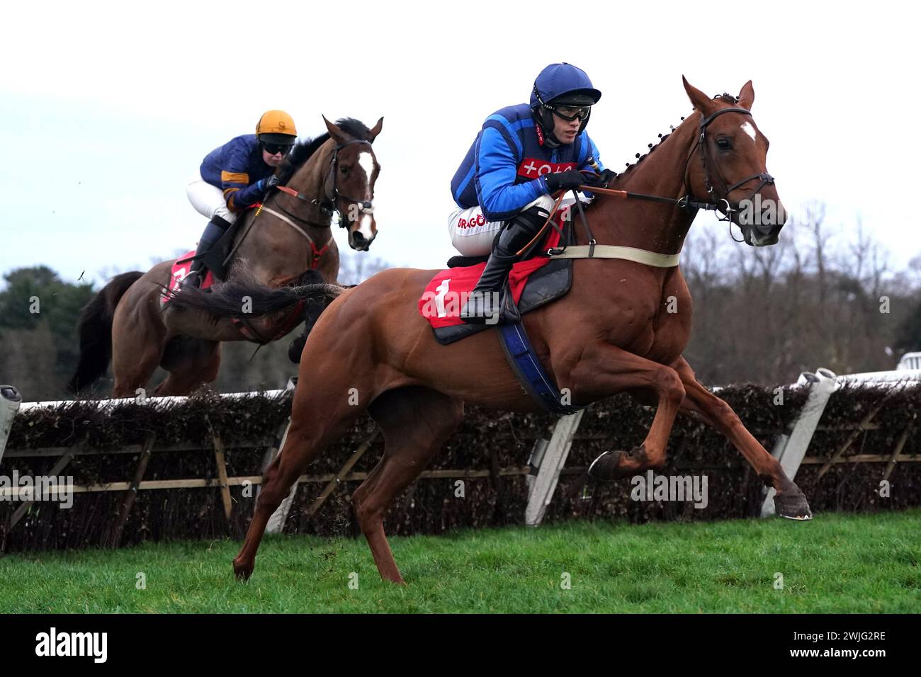 Classic Lord ridden by jockey Alan Johns (right) in the Find & Strike ...