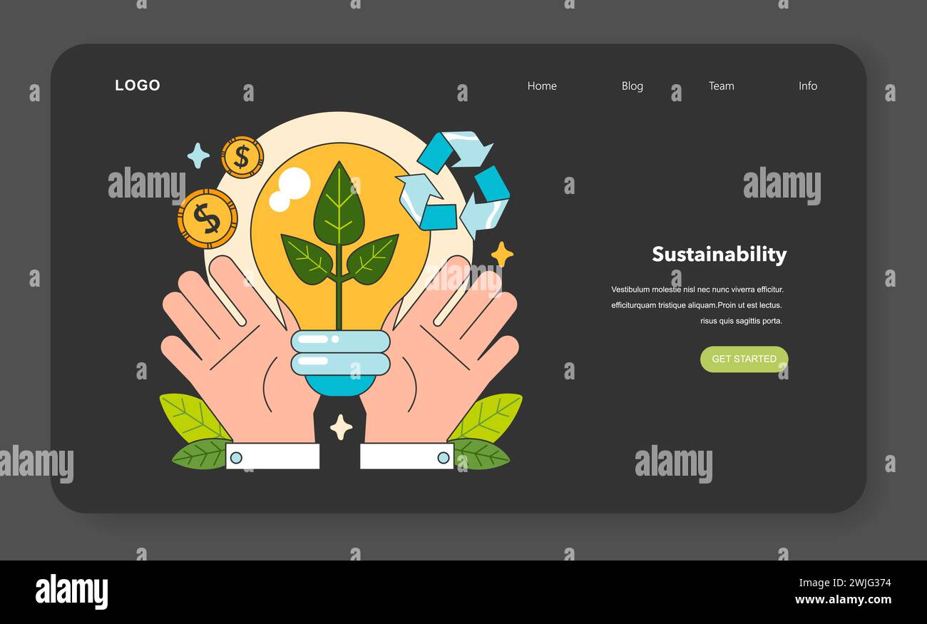Social entrepreneurship night or dark mode web banner or landing page ...