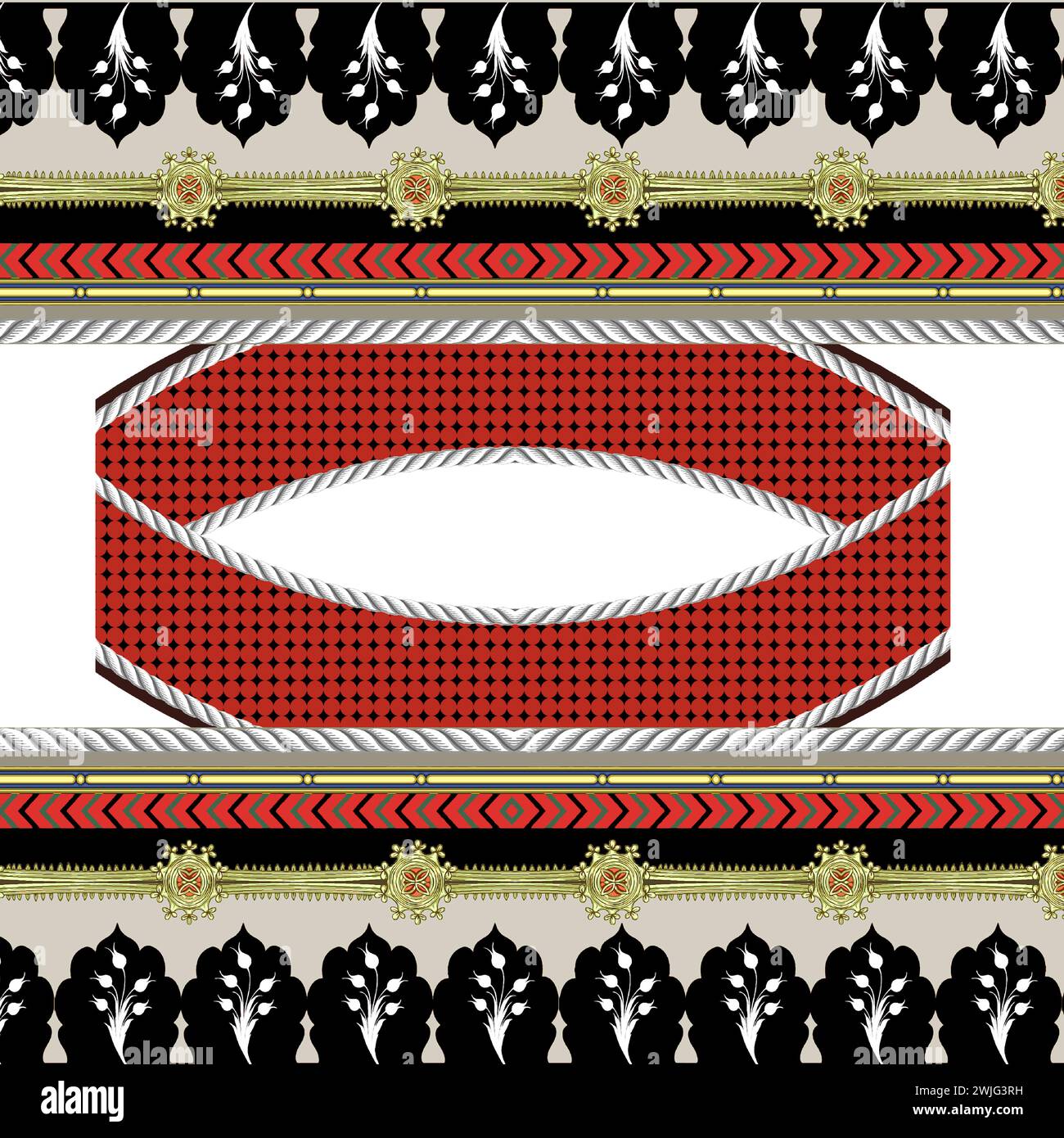 DIGITAL TEXTILE BORDER DESIGN AND DIGITAL BORDER IN BEAUTIFUL COLOR ...