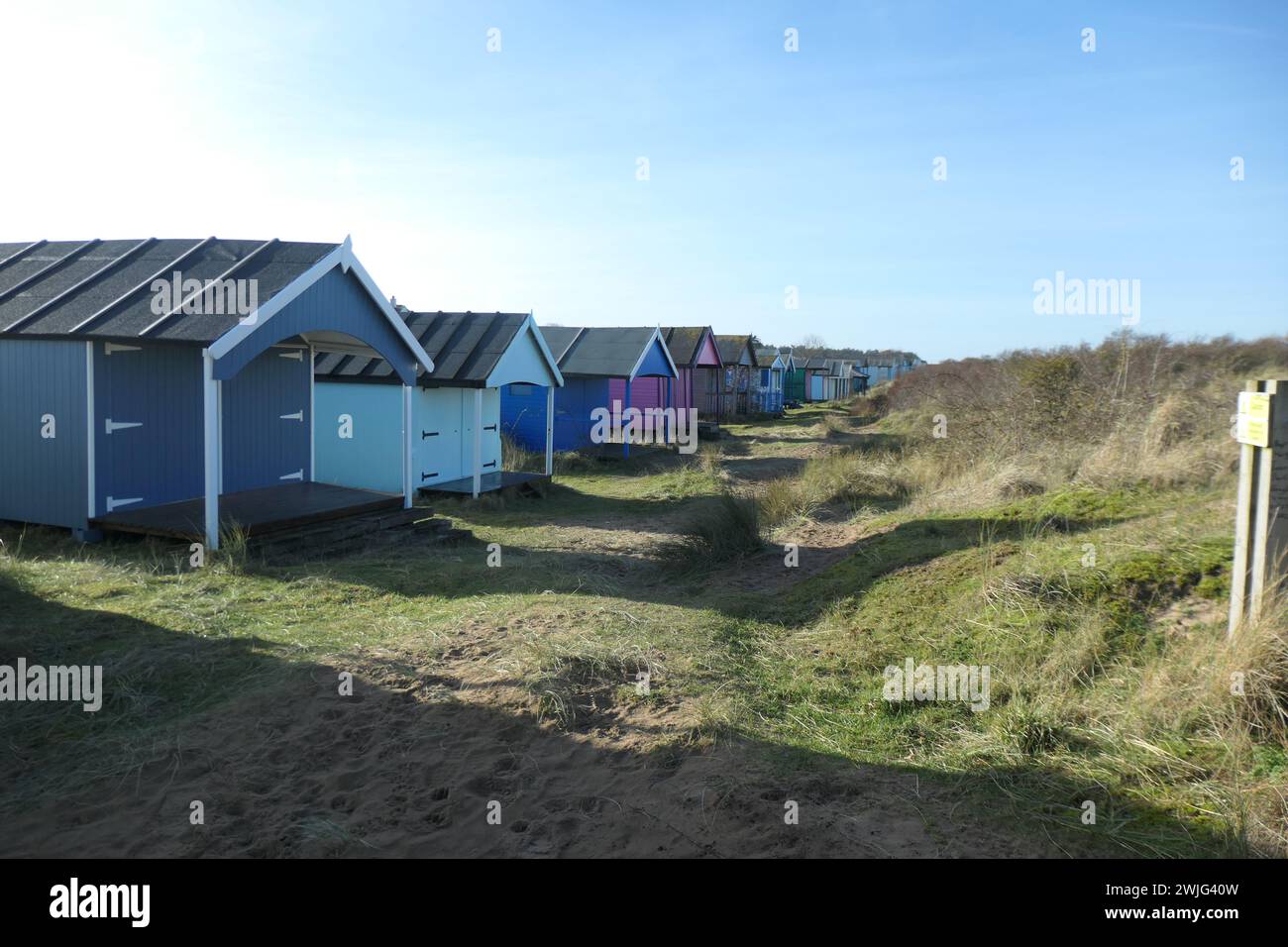 Old Hunstanton Norfolk cabin wood wooden Beach Huts Hut outside view ...