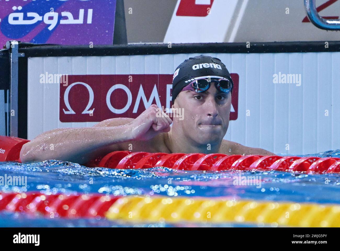 Doha, Qat. 15th Feb, 2024. Alberto Razzetti (ITA) wins a bronze medal ...