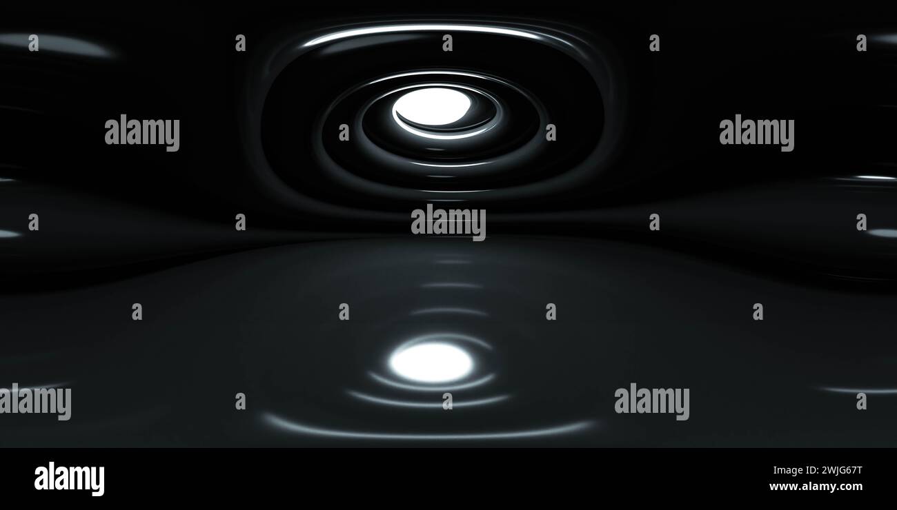 Close Up of Black minimalistic building interior Object With spitral ...