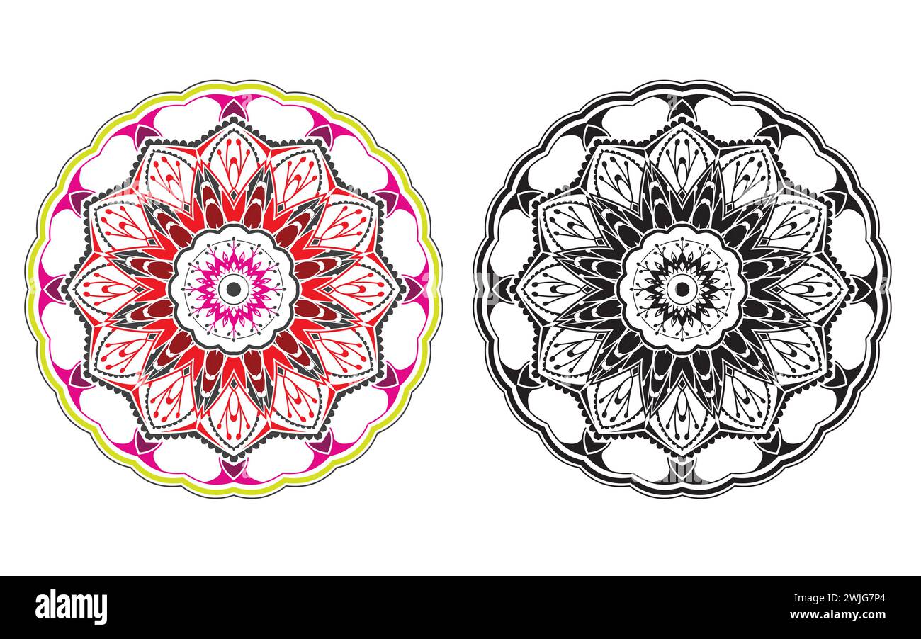 Luxury Islamic Mandala Background Design. Circular pattern in form of ...