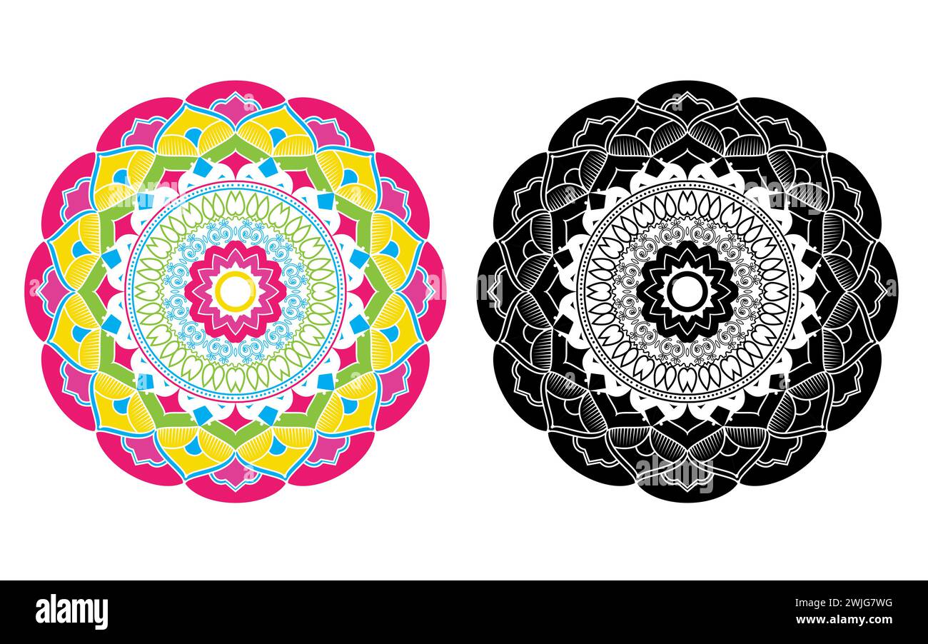 Luxury Islamic Mandala Background Design. Circular pattern in form of ...