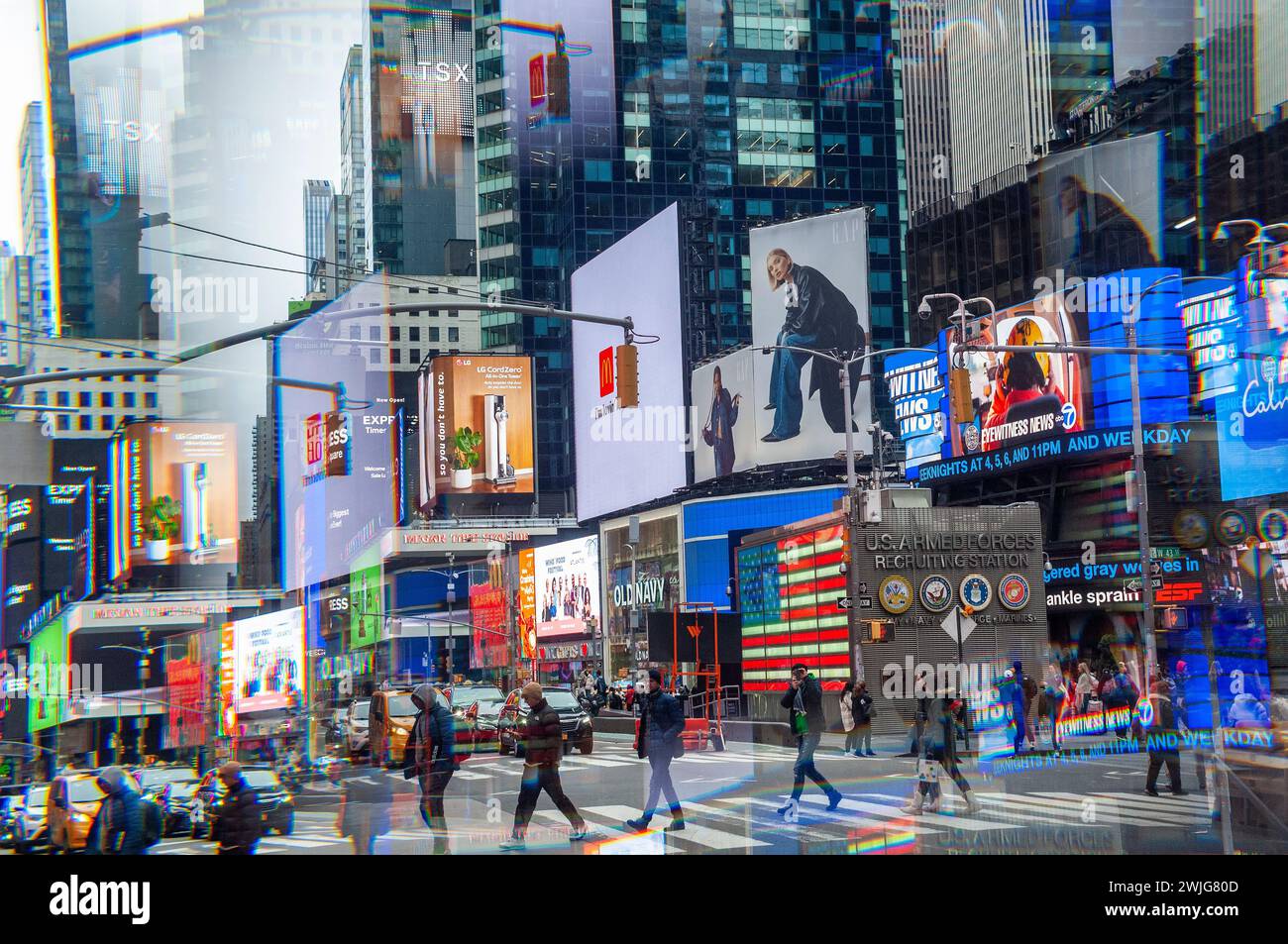 Times Square on Sunday, February 11, 2024. © Richard B. Levine ...