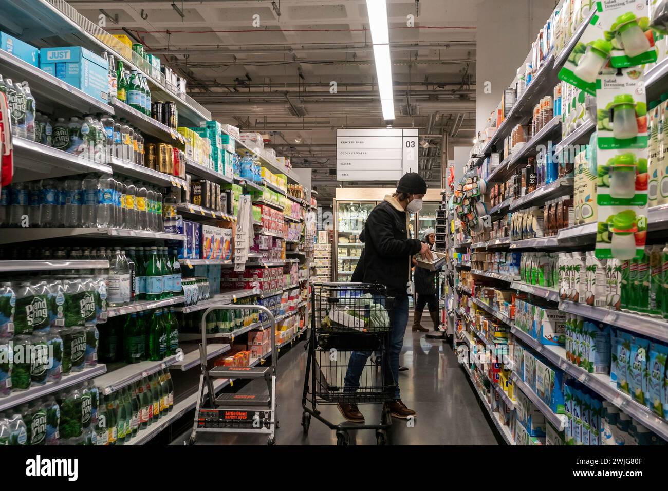 Shopping in a Whole Foods Market supermarket in New York on Wednesday ...
