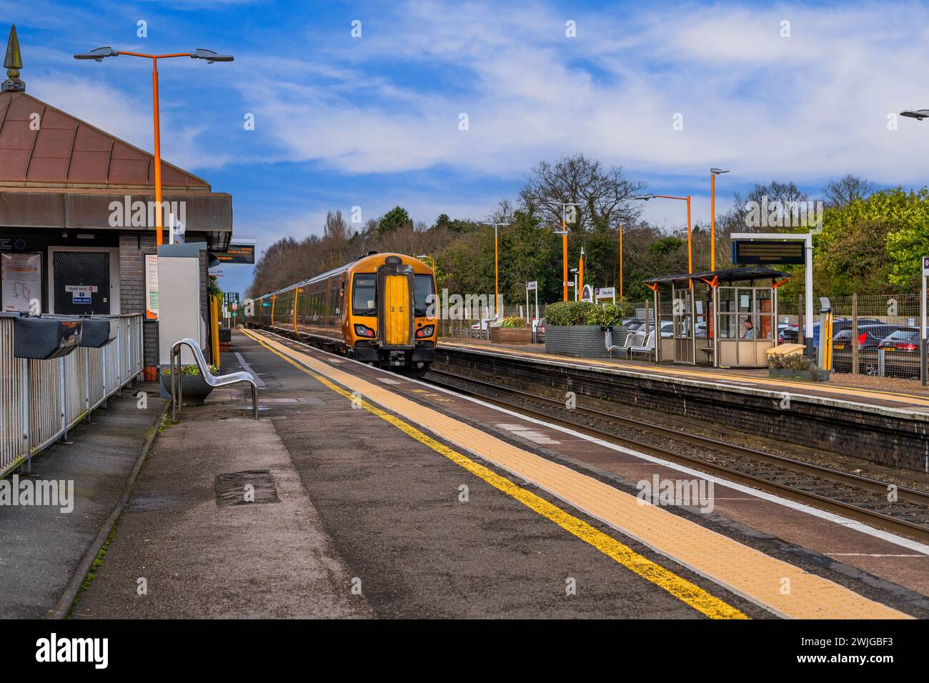 diesel powered railway line widney manor station solihull west midlands ...