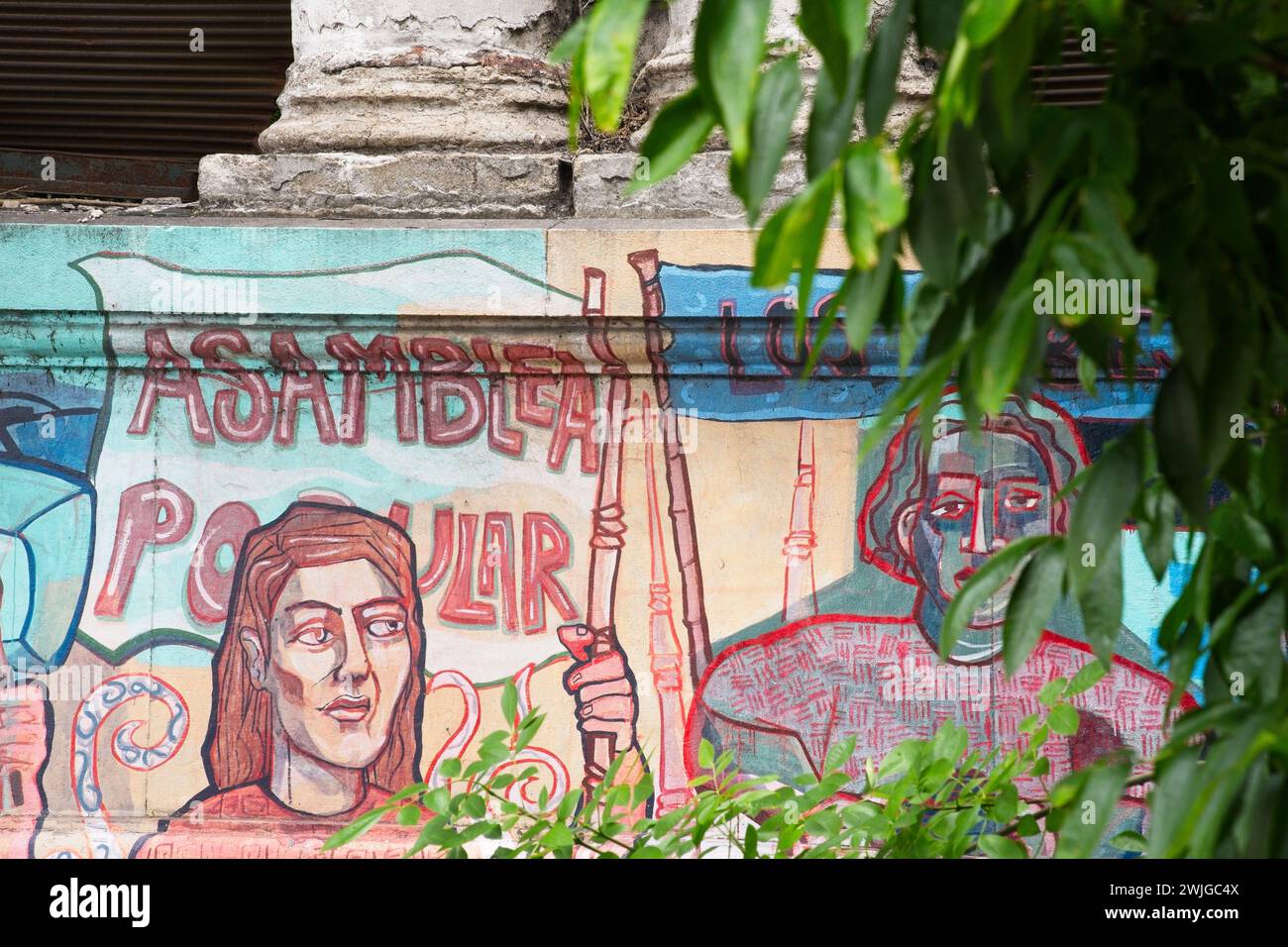 An example of Buenos Aires political street art. Buenos Aires is ...