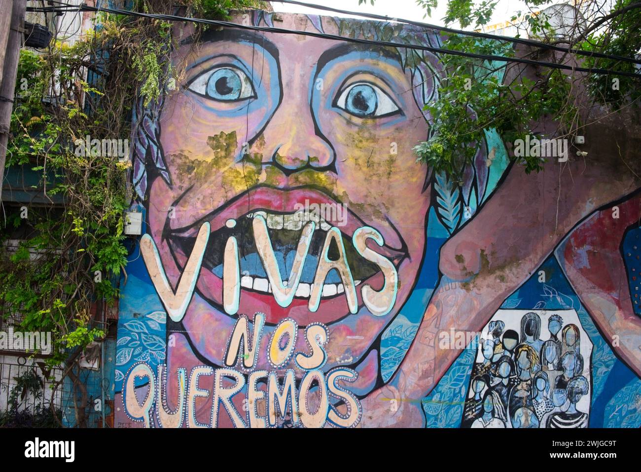 An example of Buenos Aires political street art. Buenos Aires is ...