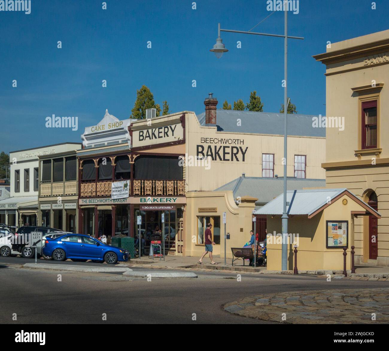 Beechworth, Australia, April 2018, Street view of the rural town of ...