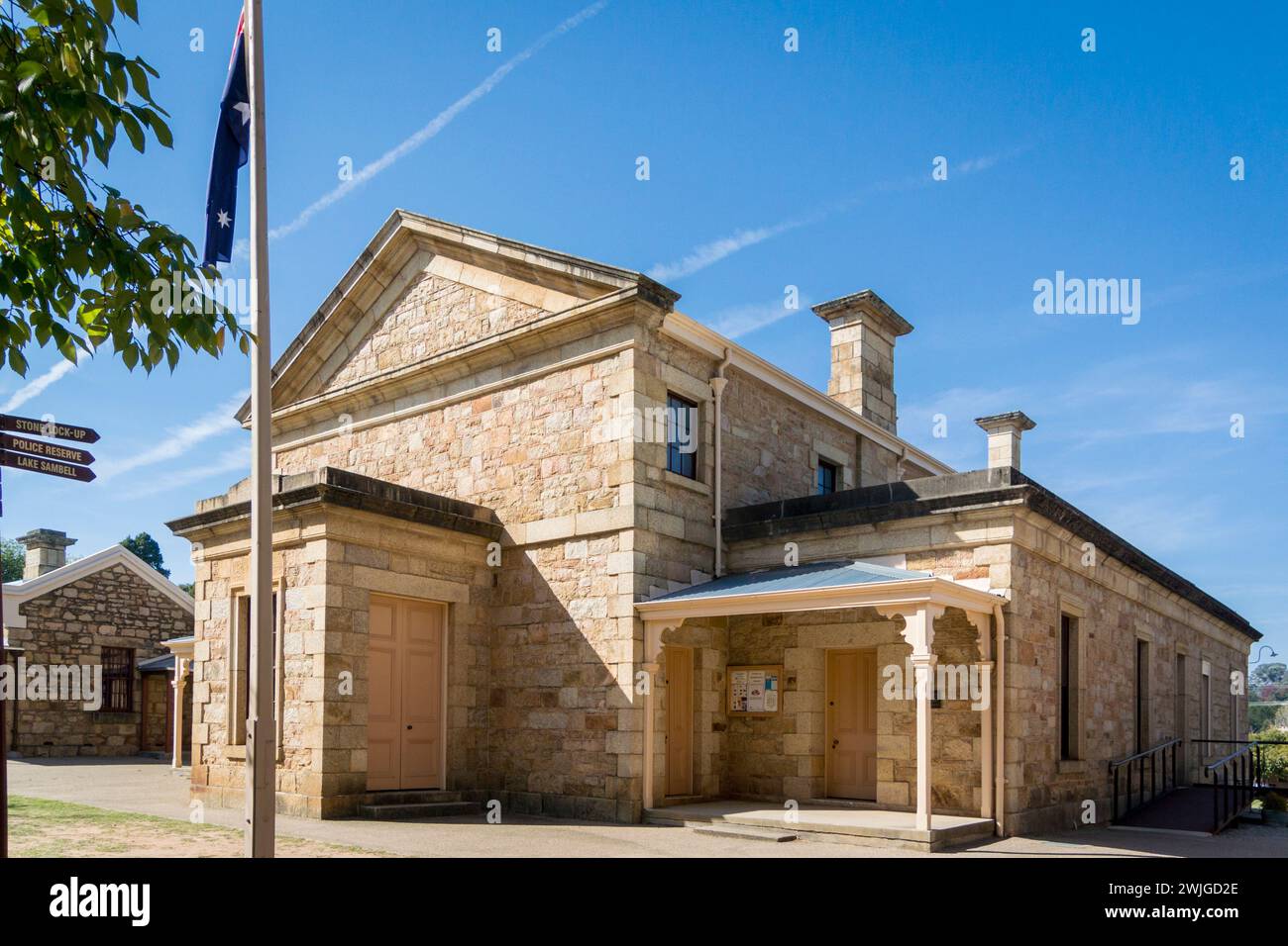 Beechworth, Australia, April 2018, The historic courthouse (built 1859 ...