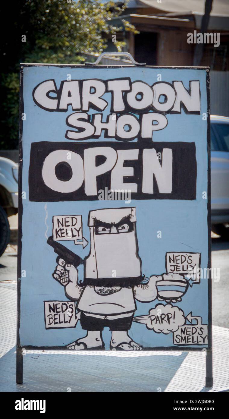 Cartoon open shop sign hi-res stock photography and images - Alamy