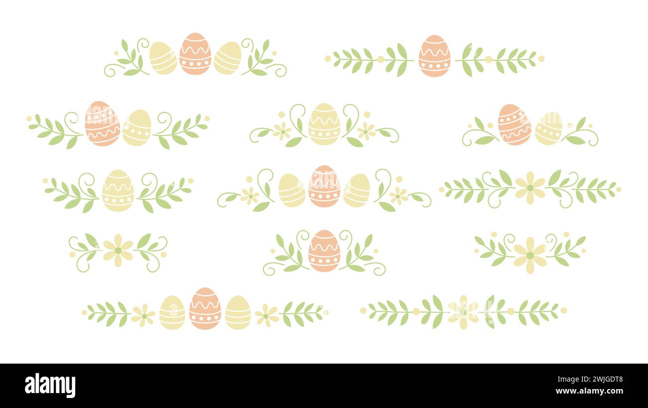 Easter Spring Header. Comprehensive Collection of Egg Patterns ...