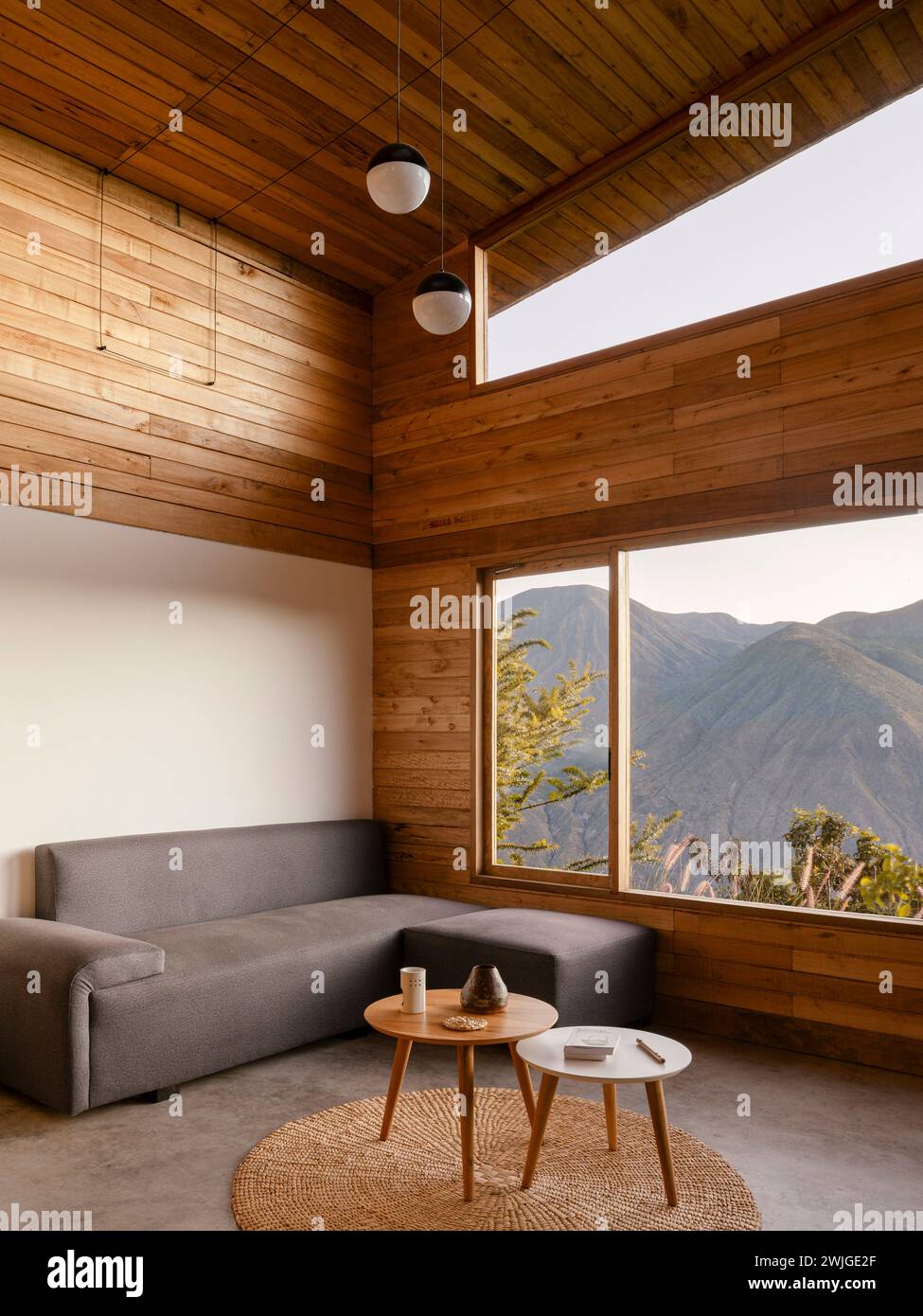 Double-height living area with a view. Casa Perucho, Perucho, Ecuador ...