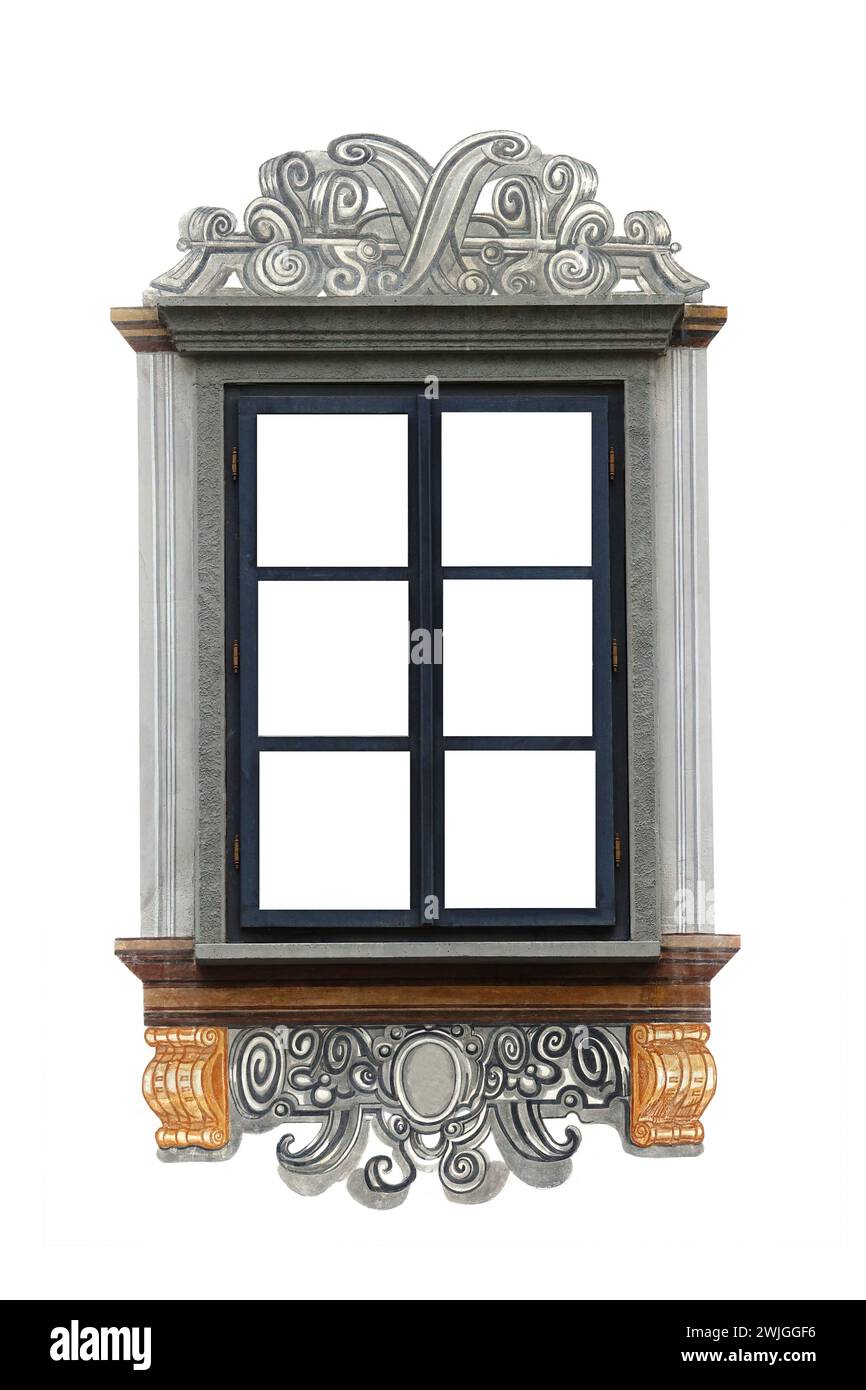 beautiful window isolated on white background Stock Photo - Alamy