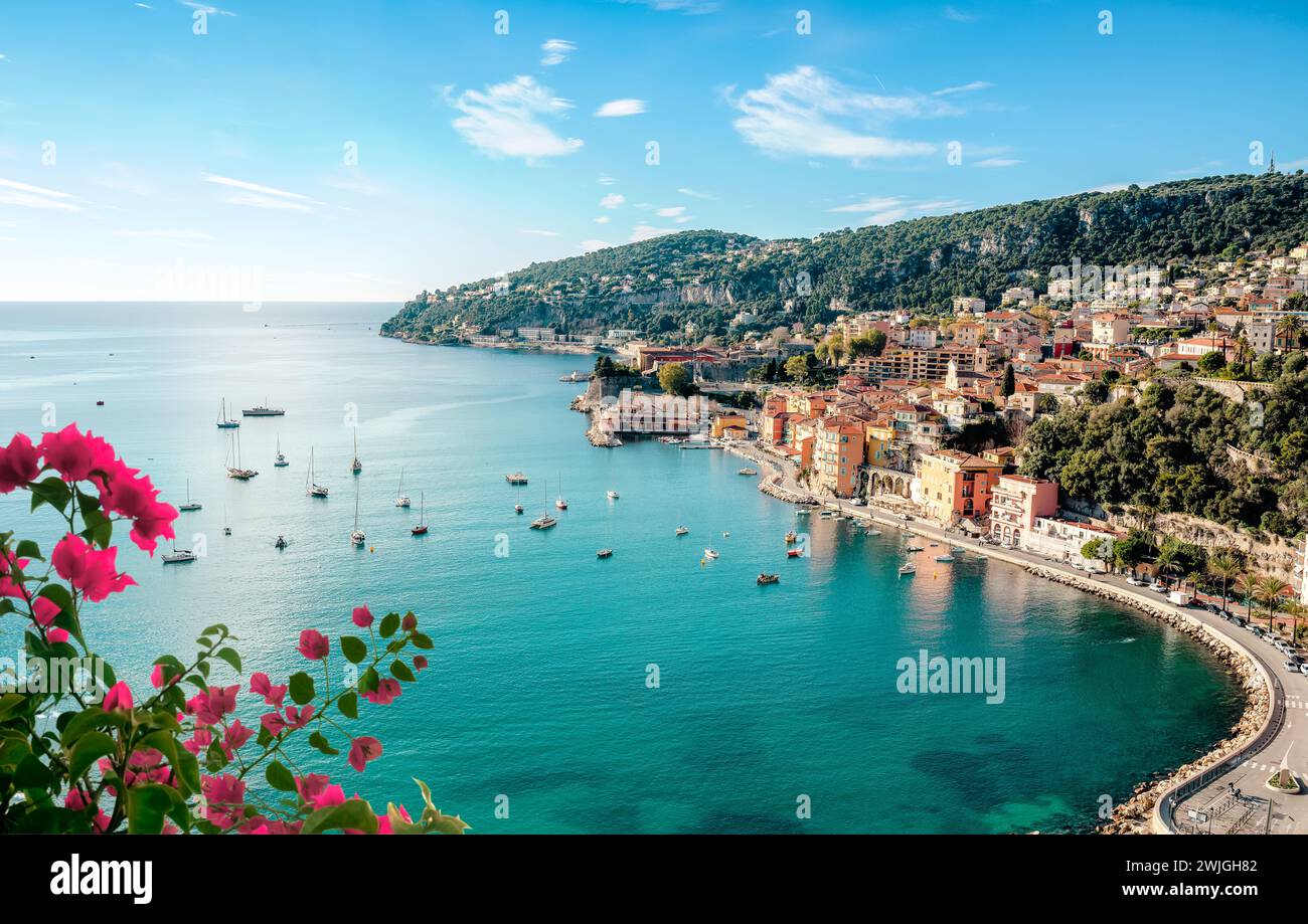 Villefranche sur Mer between Nice and Monaco on the French Riviera ...