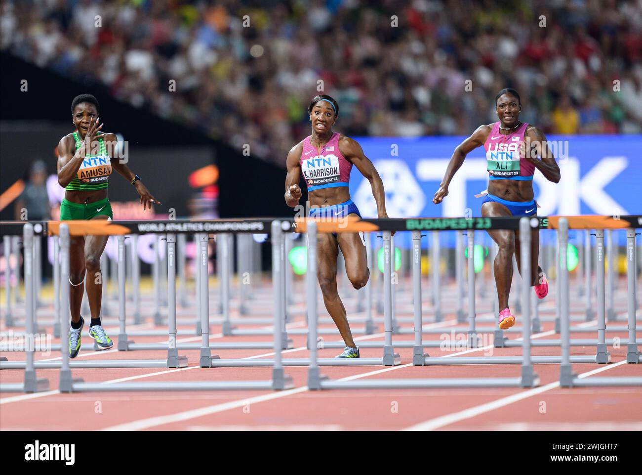 Kendra HARRISON participating in the 100 meters hurdles at the World ...