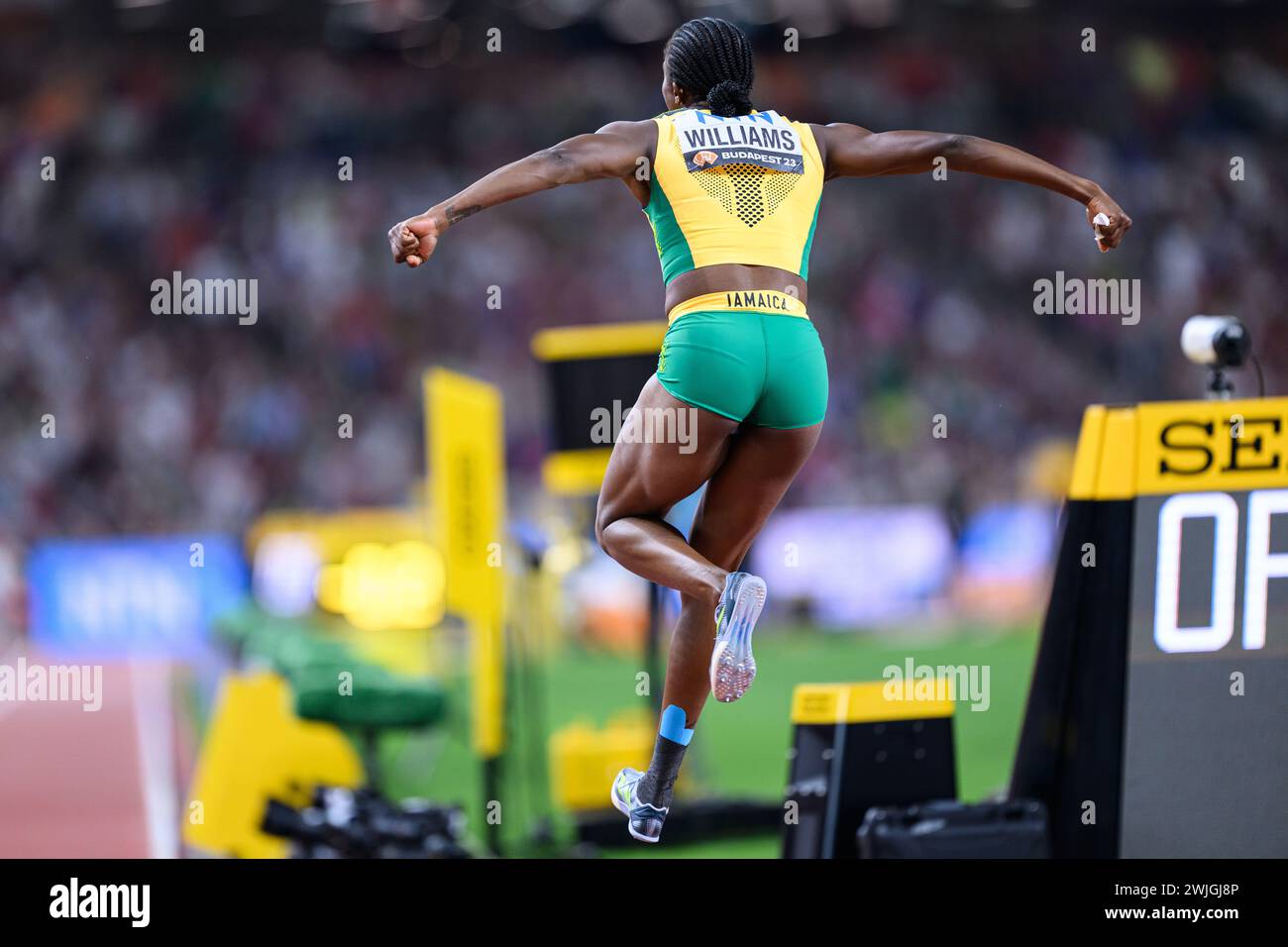 Danielle WILLIAMS winning and happy in the 100 meters hurdles at the ...
