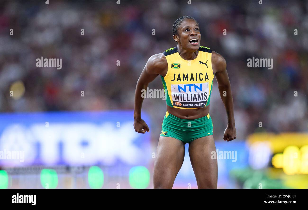 Danielle WILLIAMS winning and happy in the 100 meters hurdles at the ...