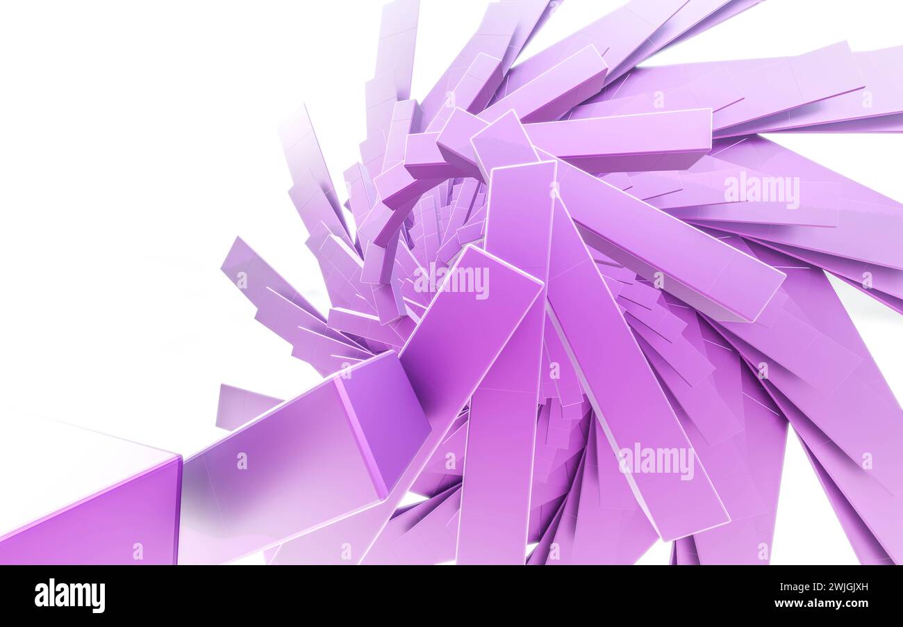 Purple Sculpture Against White Background 3d render illustration Stock ...