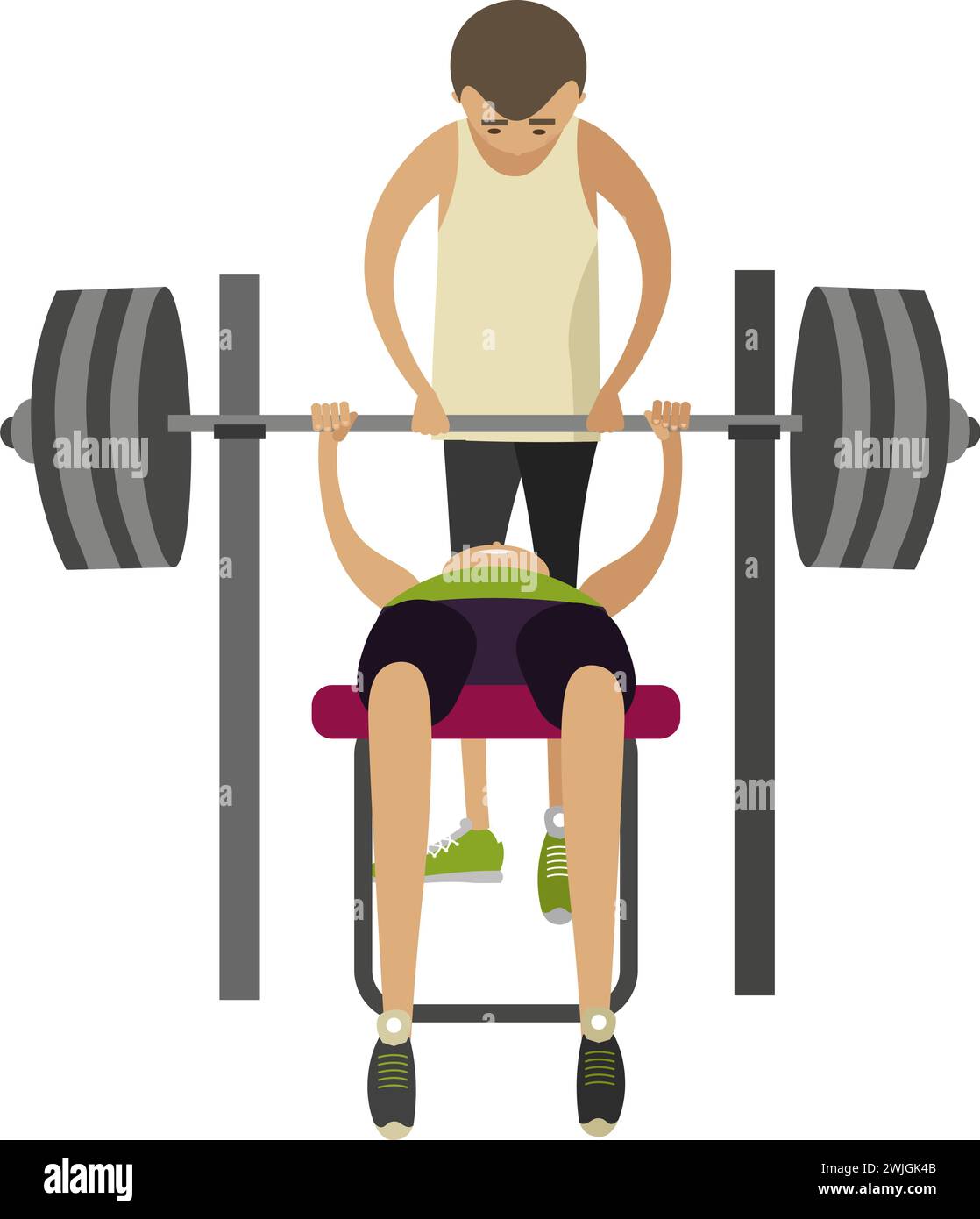 Gym spotting Stock Vector Images - Alamy