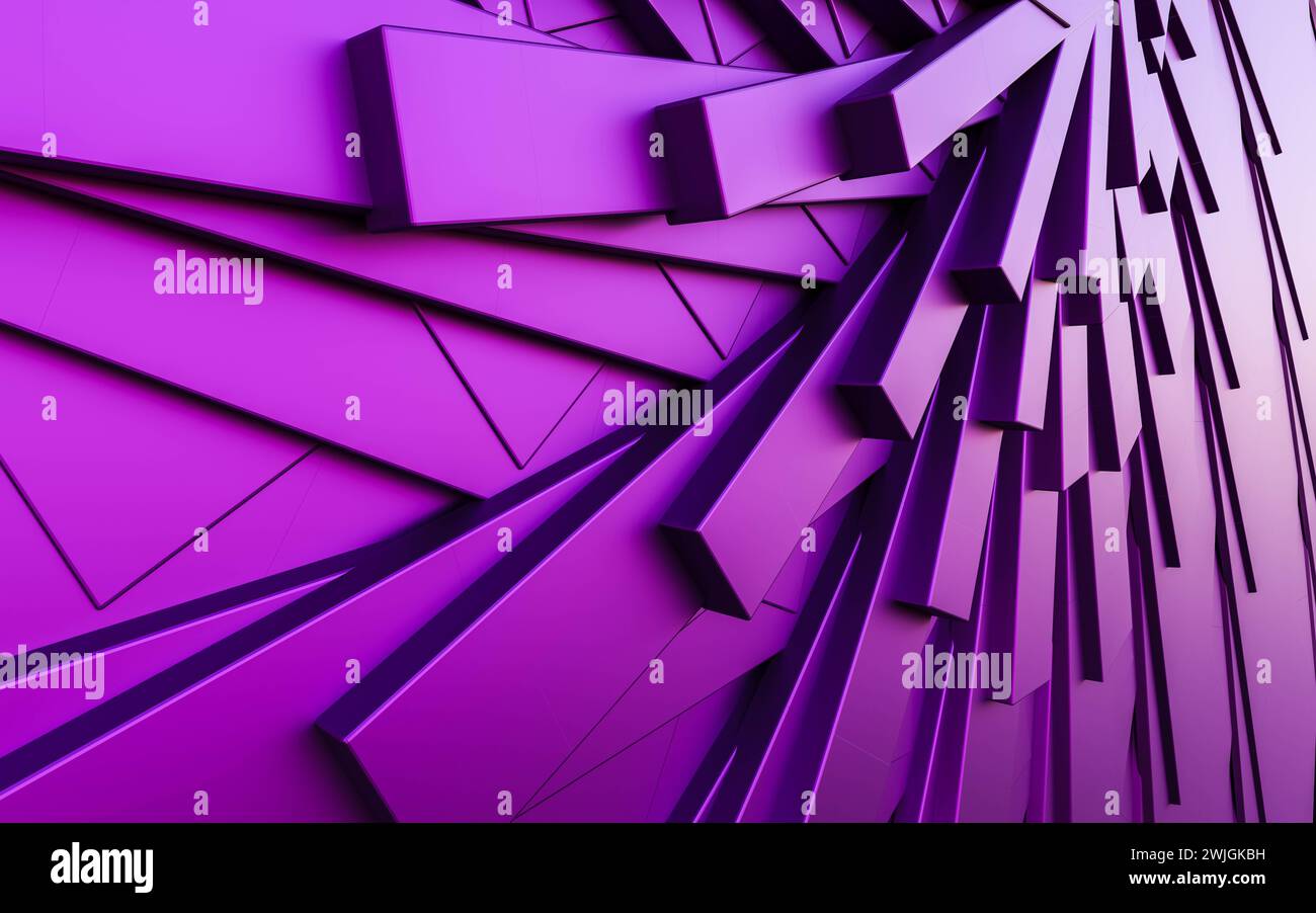 Purple Abstract Background With Lines and Shapes 3d render illustration ...