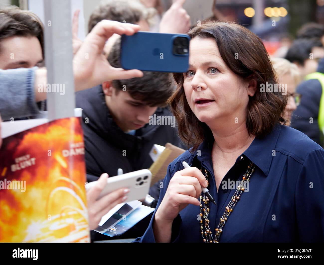 Berlin, Germany, 15th Feb, 2024. Actress Emily Watson after press ...