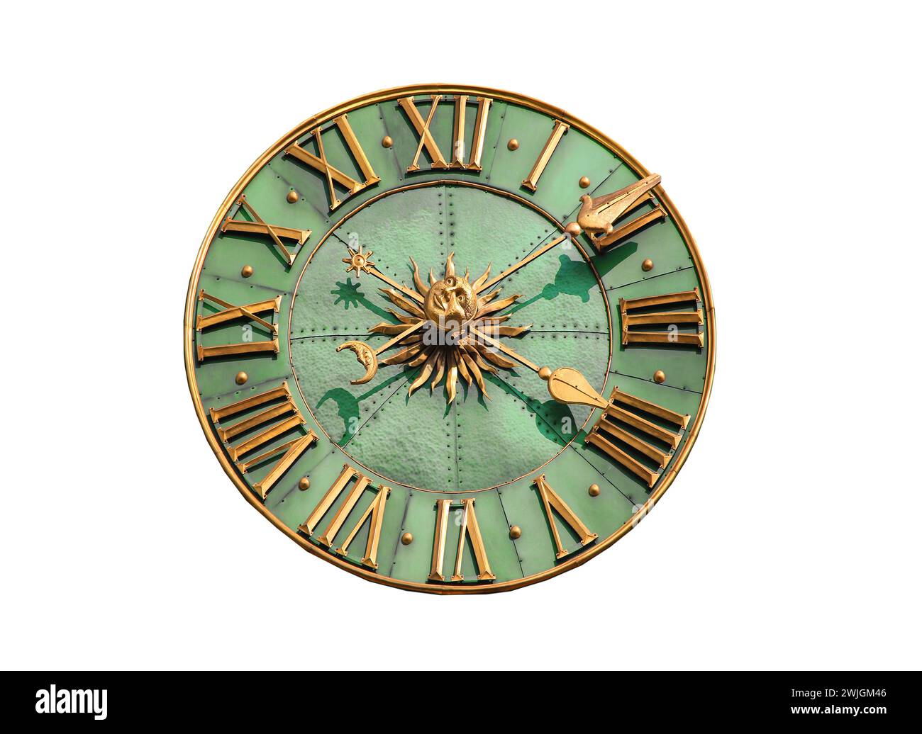 vintage dial isolated on white background Stock Photo - Alamy