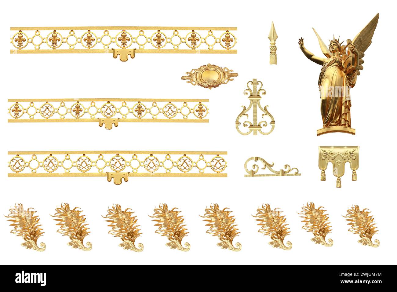 Gate with gold details Cut Out Stock Images & Pictures - Alamy