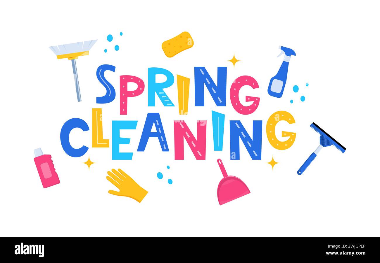 Spring cleanup Stock Vector Images - Alamy