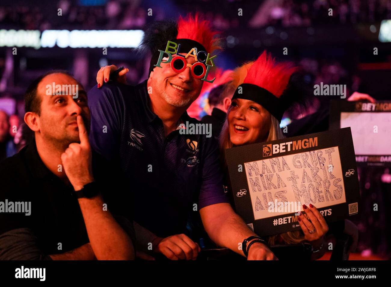Darts fans during night three of the 2024 BetMGM Premier League at the ...