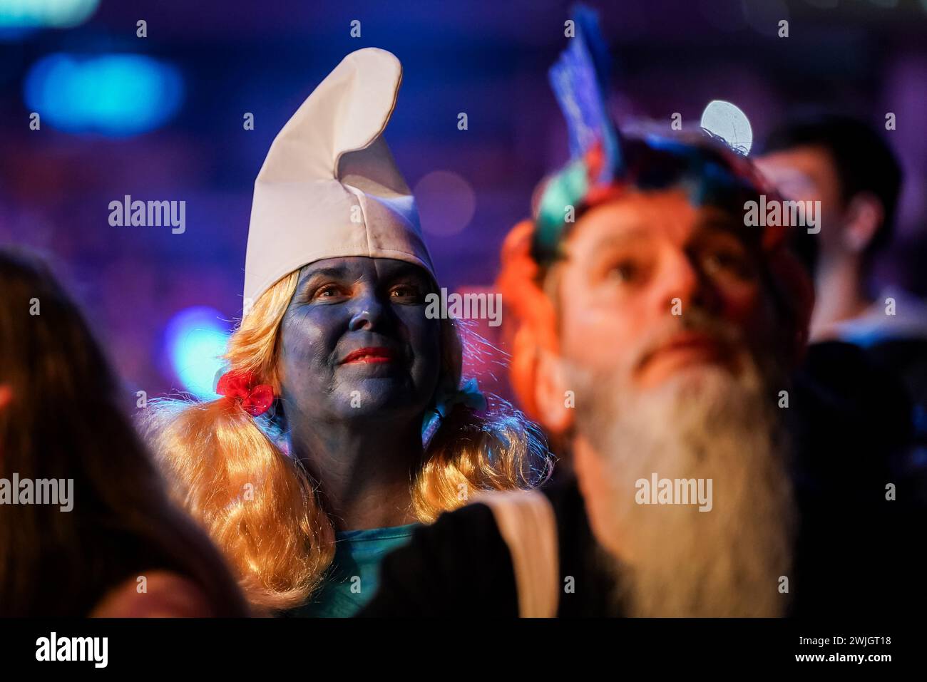 A darts fan during night three of the 2024 BetMGM Premier League at the ...