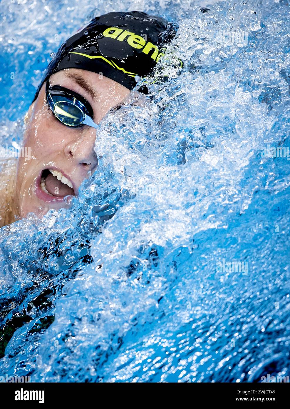 DOHA - Marrit Steenbergen in action during the 4 x 200 women's final on ...
