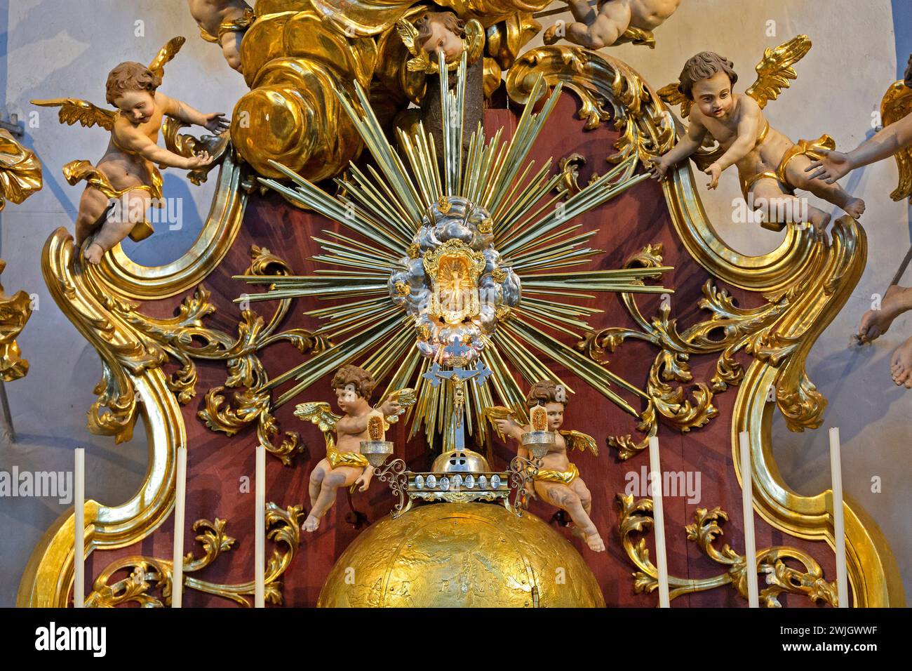 Altar Detail, Christkindl Sanctuary, Steyr Oberösterreich, Austria ...