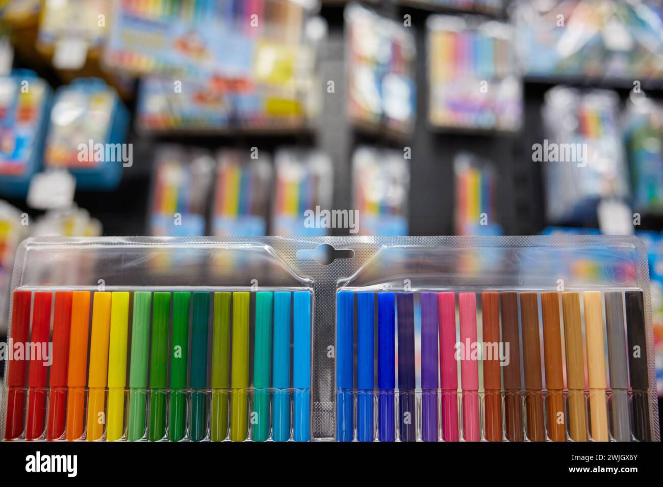 Colorful markers kit creative tools for sale at stationery store ...