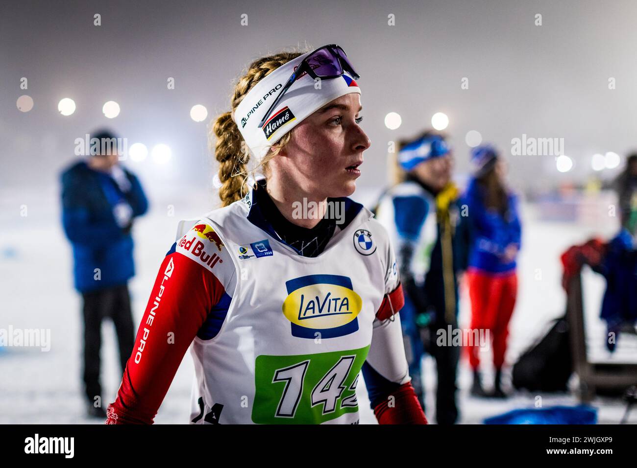 Marketa Davidova (CZE) competes in the Single Mixed Relay race at the ...