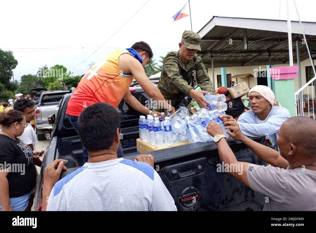Davao de Oro, Philippines. 07 February, 2024. Emergency responders and ...